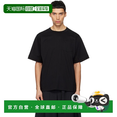 1h可退 香港直邮Sacai 男士 黑色 Cotton Typewriter & Cotton Je