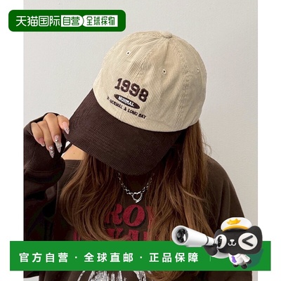 1h可退 日本直邮WEGO 女装 1998 logo 灯芯绒休闲帽 宽松 adjusta