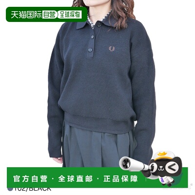 日本直邮Fred Perry K8136 女士针织Polo衫 长袖上衣 KNITTED SHI