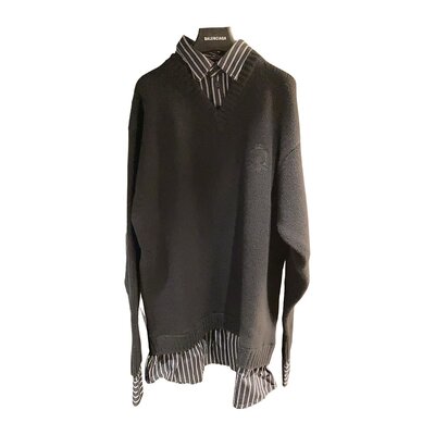 BALENCIAGA 男士针织毛衣 809508T17121000 AW2024
