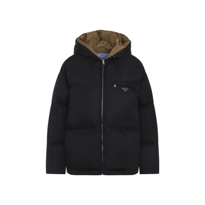 Prada 普拉达 女士 RE-NYLON 黑色羽绒夹克 29B408SAAO1WQ8