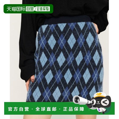 日本直邮SLY 女士 秋装 高密度针织 短裙 格纹迷你裙 030IAY71169