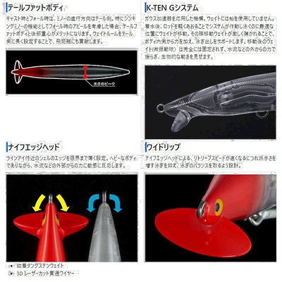 日本直邮Tackle House Lure Tuned K-TEN TKGS135 104.SH 图表/橙