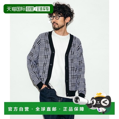 1h可退 日本直邮Firsthand男装宽松V领格纹开衫外套 333523440000