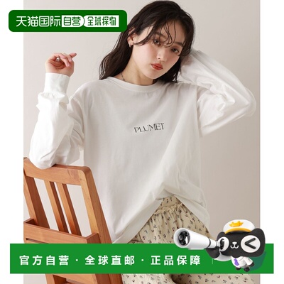 日本直邮RAGEBLUE 女装 纯棉长袖T恤 前幅logo印花 654465