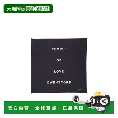 香港直邮Rick Owens 印花棉质围巾配饰 RU01F2467SCARP7