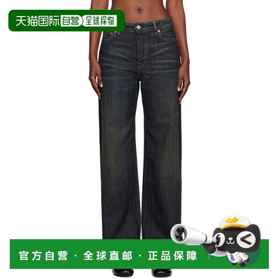 1h可退 香港直邮潮奢 Our Legacy 女士 海军蓝 Treble Cut 牛仔裤