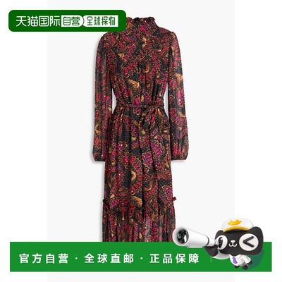 1h可退 香港直邮潮奢 FARM RIO 女士 fil coupe 印花金属感雪纺中