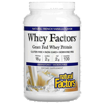 香港直发natural factors草饲乳清蛋白粉907克