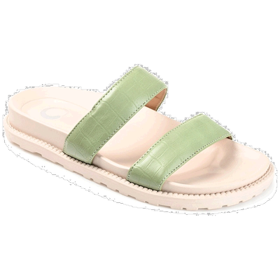 自营 Journee Collection 女装 Stellina 凉鞋 - 橄榄色 美国奥莱