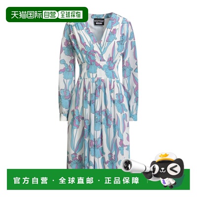 1h可退 香港直邮潮奢 moschino 女士 中长连衣裙 white白色 舒适