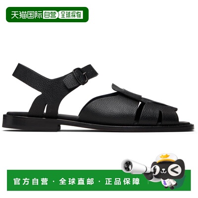 1h可退 香港直邮Hereu 男士 黑色 Roca 2 Grainy Veg Tanned 凉鞋