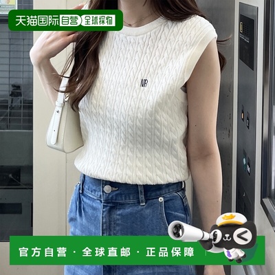 日本直邮GeeRA “nelliy.” 麻花针织刺绣无袖针织衫（象牙色）