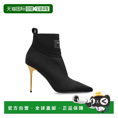 香港直邮BALMAIN 女士高跟鞋 EN1TE102TKAB0PA SS2025 黑色 Balma