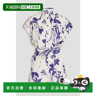 香港直邮ZIMMERMANN 女士 印花亚麻连体衣 8879YRS244IVORYBLUEFL