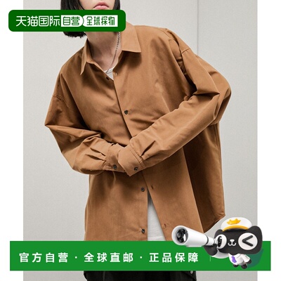 1h可退 日本直邮Alfred Alex 男女同款 仿麂皮质感长袖宽松衬衫 A