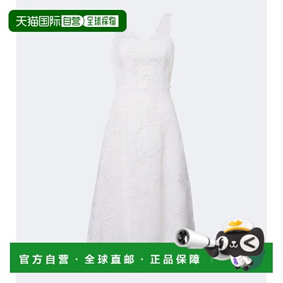 香港直邮CAROLINA HERRERA 女士 花朵凸纹花边蕾丝中长连衣裙