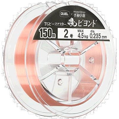 【日本直邮】DUEL渔具TG PEACE MASTER矶鱼线2号150m透明橙色
