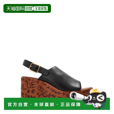 香港直邮Chloe 蔻依 女士 黑色 Maxime Wedge 凉鞋 CHC25U10GLU
