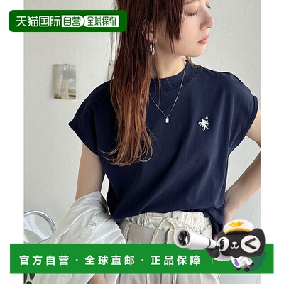 日本直邮Classical Elf 纯棉刺绣法式圆领T恤 [C04519EW012680]