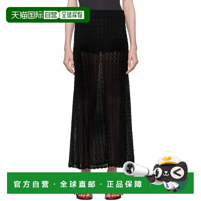 1h可退 香港直邮潮奢 GANNI 甘尼 女士 黑色半身裙 K2269 black黑