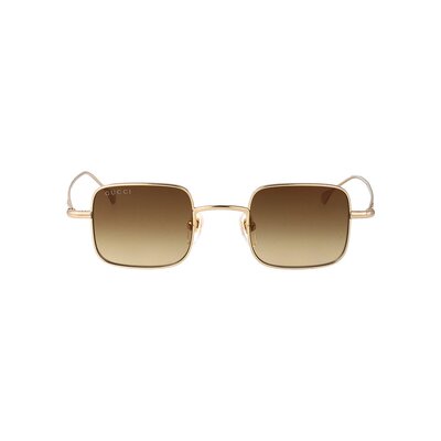 GUCCI 男士眼镜 GG1813S002 SS2025 棕色 矩形太阳镜