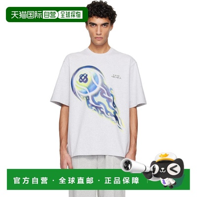 1h可退 香港直邮Casablanca 男士 灰色 Flaming Tennis Ball Over