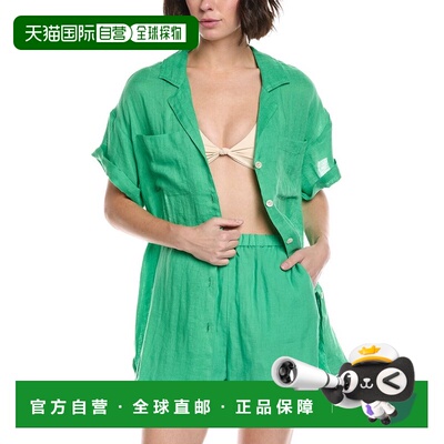 自营Vitamin A Playa Pocket Linen Blouse - multi 美国奥莱直发