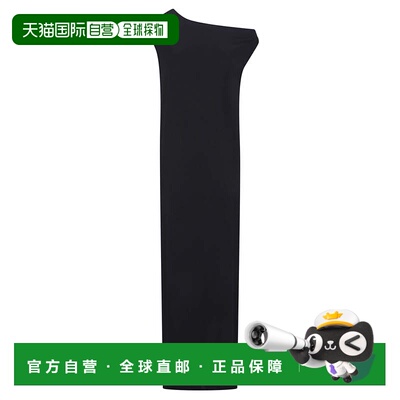 自营norma kamali露肩光滑剪影连衣裙-黑色 美国奥莱直发