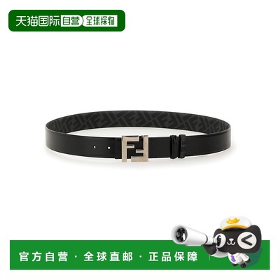 香港直邮FENDI 男士腰带 7C0531ATF9F1Q2A CO 黑色 Black leather