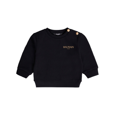 1h可退 香港直邮BALMAIN 男童卫衣 BX4530Z3183930OR AW2025 黑色
