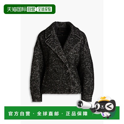 1h可退 香港直邮Maje 女士 毛圈花呢夹克 MFPOU01071NOIRBLANC