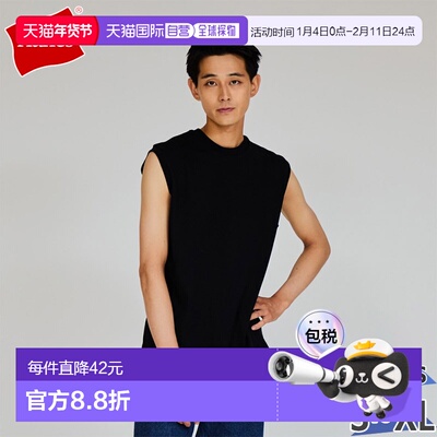 日本直邮Hanes 男士 Kuro 无袖 Pack-T T 恤纯棉百搭舒适圆领HM3-