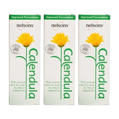 英国药房Nelsons金盏花霜滋润皮肤保湿不油腻防干燥50g*3