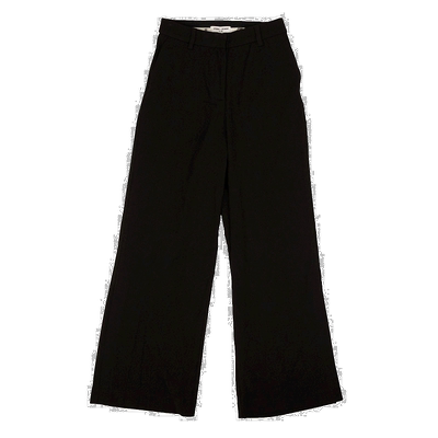 自营 opening ceremony黑色涤纶侧开衩直筒裤 - 图案 美国奥莱直