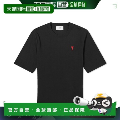 香港直邮Ami Paris 女士 徽标T恤 BFUTS005726 black黑色 舒适时
