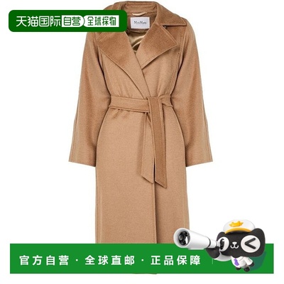 自营欧洲直邮MAXMARA麦丝玛拉 Manuela女士驼色驼毛戗驳领长袖大