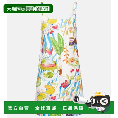 1h可退 香港直邮FARM RIO 女士 印花亚麻迷你连衣裙 34658225040