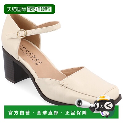 自营journee collectionJournee女式Evangeline中宽款浅米色高跟