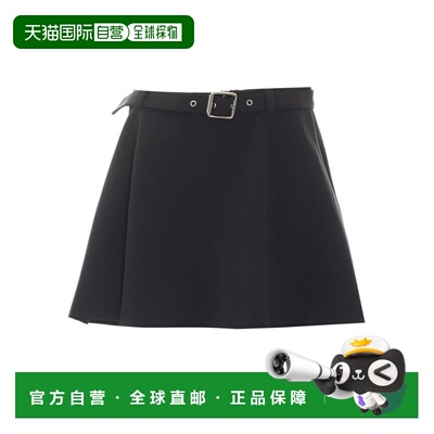 香港直邮PINKO 女士半身裙 107711A3MPG03 AW2026 蓝色 腰带环半