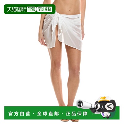 自营Carmen Marc Valvo Short Pareo - white 美国奥莱直发