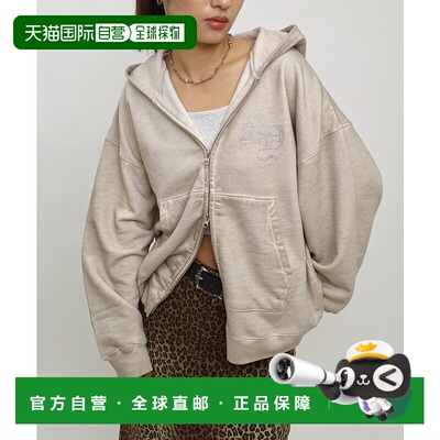 1h可退 日本直邮SLOPPY 女士水钻拉链连帽外套 WWZ1042306A0003