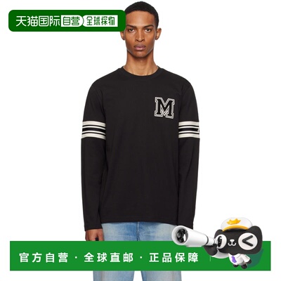 1h可退 香港直邮Moncler 盟可睐 男士 黑色 Archivio 长袖 T 恤 K