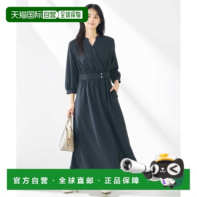 1h可退 日本直邮a.v.v 女士优雅系带V领连衣裙 K2EGA11109