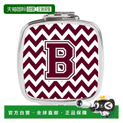 自营 Carolines Treasures CJ1051-BSCM 字母 B 雪佛龙栗色正品