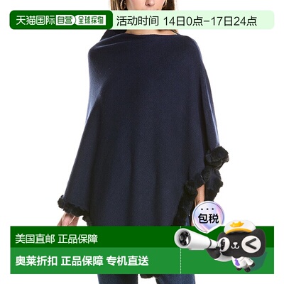 自营La Fiorentina Poncho - blue 美国奥莱直发斗篷