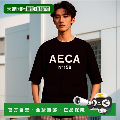 韩国直邮AECA 男士T恤AWCMSSBDTTSST002C0BT AECA BIG LOGO TEE-B