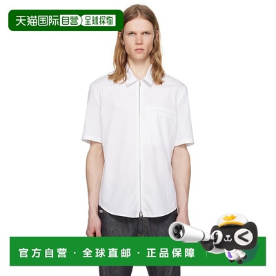 香港直邮Courreges 男士 白色 Zipped Poplin 衬衫 125CCH054CO00