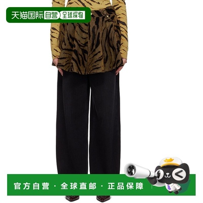 1h可退 香港直邮GANNI 甘尼 女士 卡其色 & 黑色 Printed Flocked