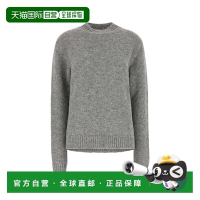 香港直邮Jil Sander 吉尔 桑达 女士 灰色羊驼毛混纺宽松款毛衣 J